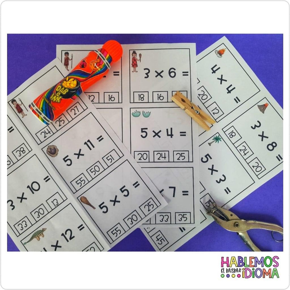 The multiplication tables - Prehistoric multiplication MEGA BUNDLE ...