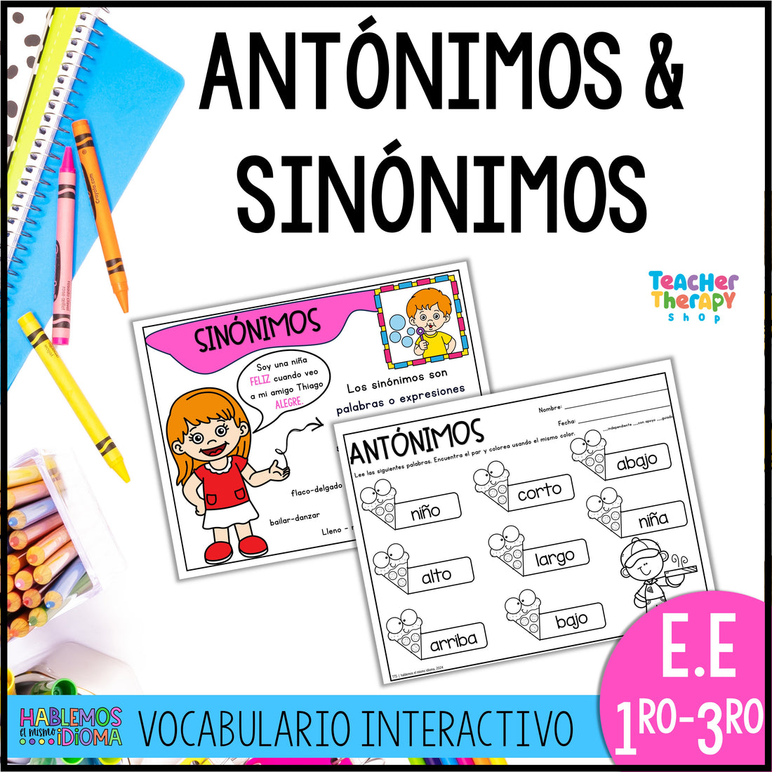 Antónimos y Sinónimos | Carteles, hojas de trabajo e interactivos ...