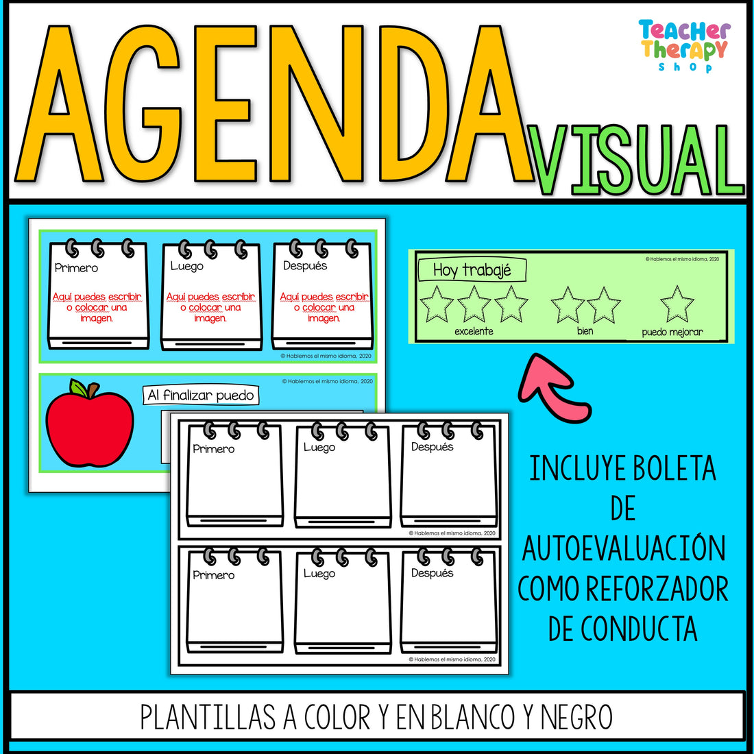 Agenda visual | Hábitos de estudio | Programa de clases y terapias ...