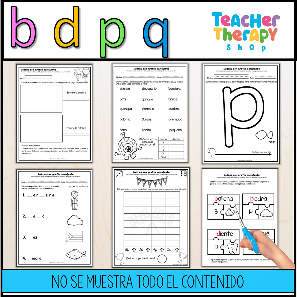 Confusión e inversión de letras | Lectoescritura orientación simétrica ...