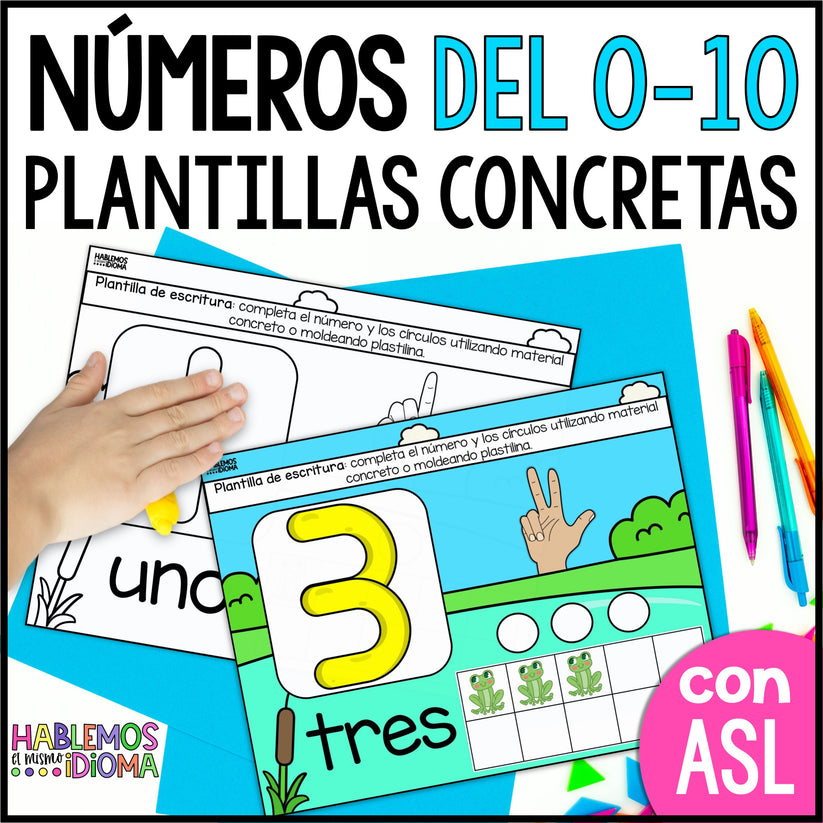 Números del 0-10 Paquete de actividades diferenciadas | ASL numbers in ...